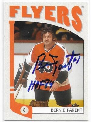 BERNIE PARENT Autographed Signed 2004-05 In the Game card Philadelphia ...