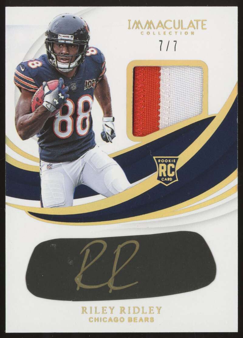 2019 Immaculate Eye Black Gold Rookie Patch Auto Riley Ridley #REB-RRI ...