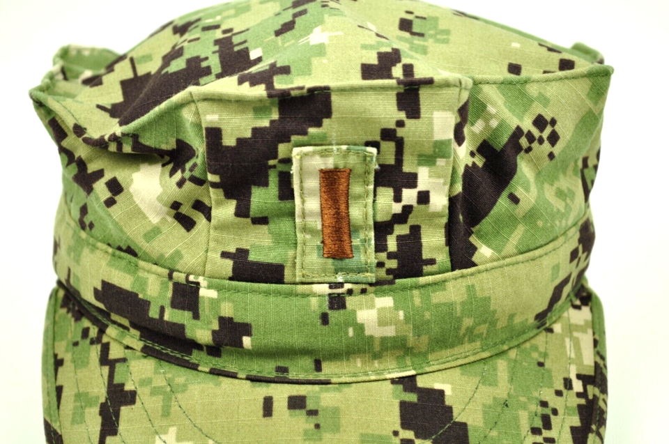 7 1/8 US Navy NWU Type III AOR2 Woodland Uniform Hat Utility 8 Point ...