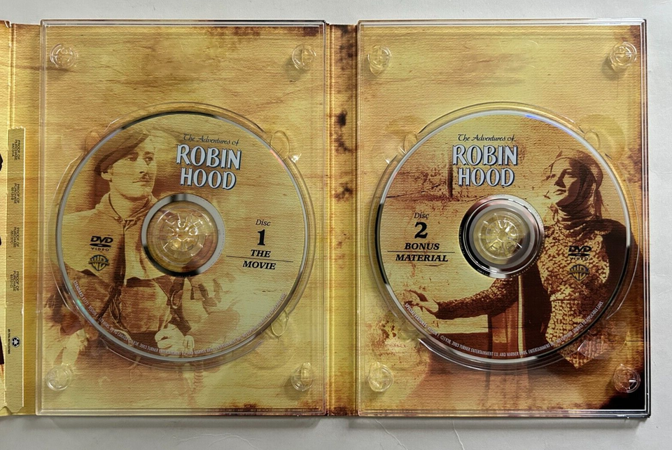 "Adventures of Robin Hood" Deluxe 2-Disc DVD Set 1938 Errol Flynn-Basil ...