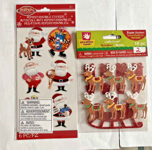 Ek Success scrapbook stickers lot Christmas Rudolph Santa Claus | eBay