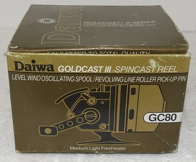 Daiwa Goldcast III GC80 Spincast Fishing Reel Medium Light Closed Face ...