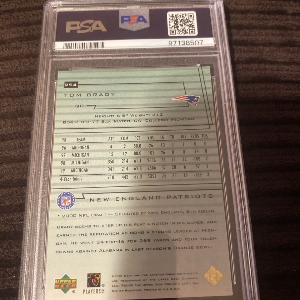 2000 Upper Deck Encore - Star Rookie Tom Brady #254 (RC) | eBay