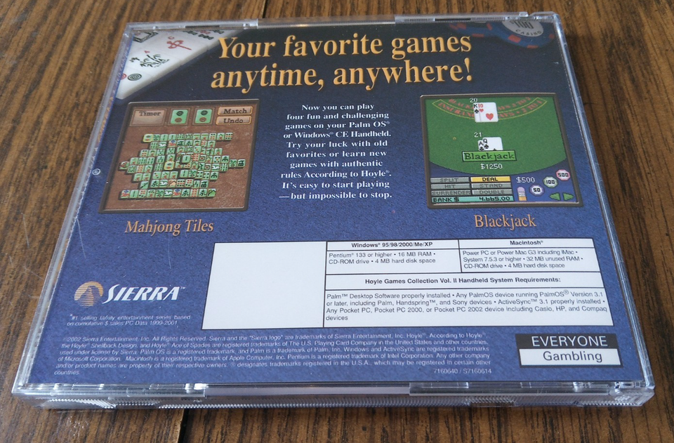 Hoyle Games Collection Vol. II For Palm OS And Windows CE Handhelds ...