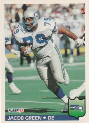 FREE SHIPPING-MINT-1992 Fleer Jacob Green #389 PLUS SEAHAWKS BONUS ...