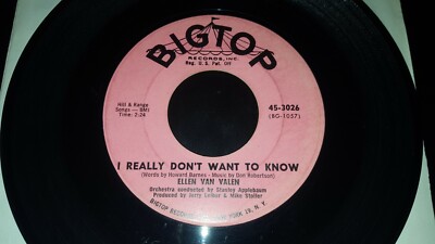 ELLEN VAN VALEN Wish I Didn't Love You So 1959 RARE TEEN BALLAD Big Top ...