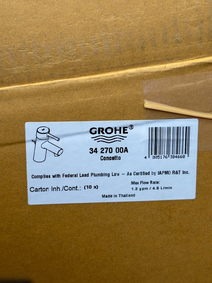 Grohe 3427000A Concetto S-Size Single Handle Single Hole Bathroom ...