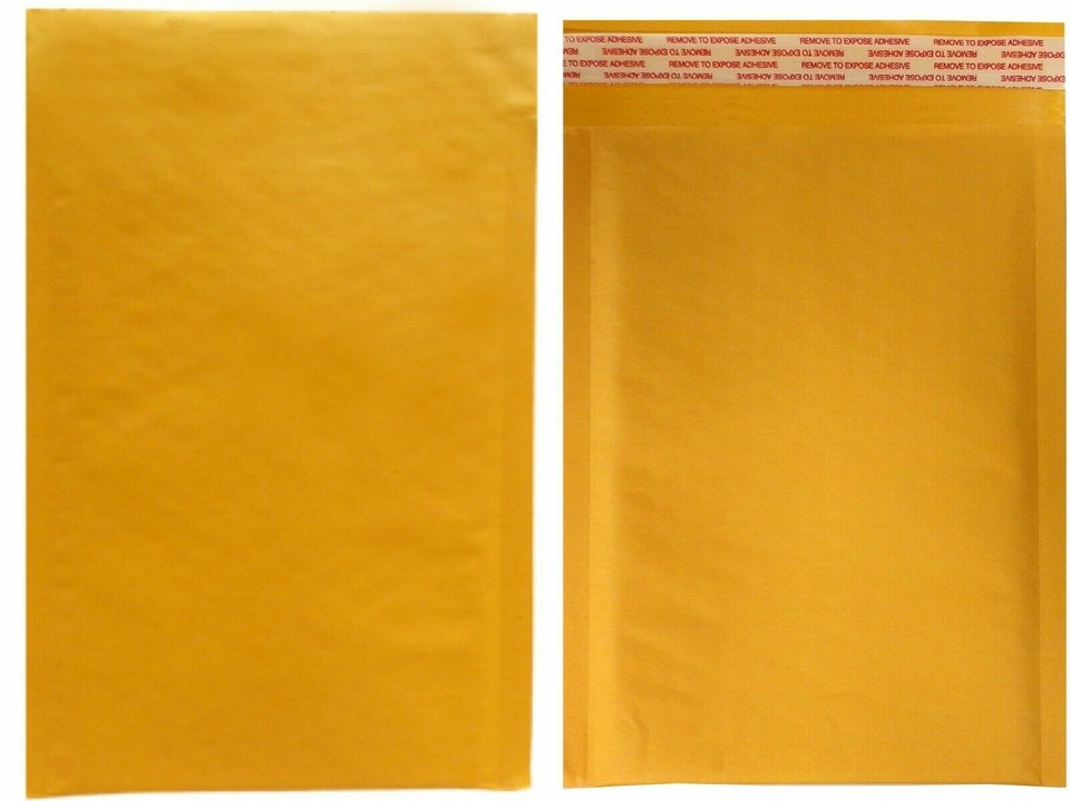 500 #000 4x8 Kraft Paper Bubble Padded Envelopes Mailers Shipping Case ...