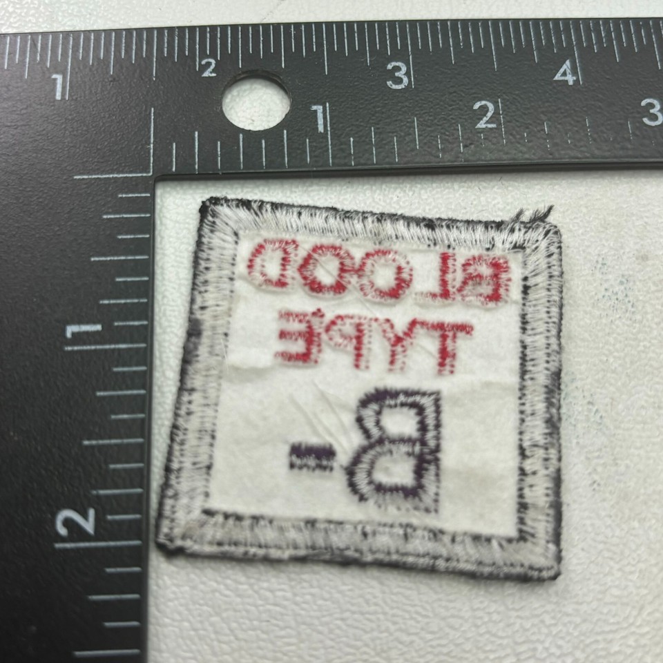 BLOOD TYPE B- Patch 371V | eBay