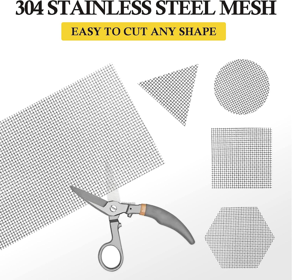 304 Stainless Steel Woven Wire Mesh Screen Woven Vent Mesh Roll 47 ...