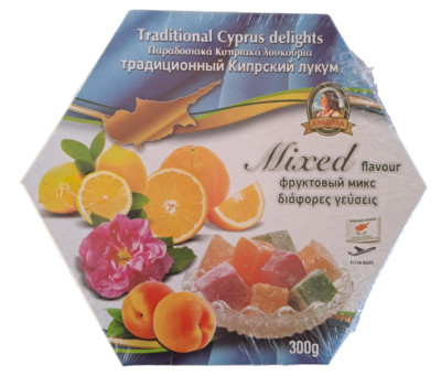 Traditional Cyprus/Greek Loukoumi Delight Sweets 300g- 1 Box Mixed ...