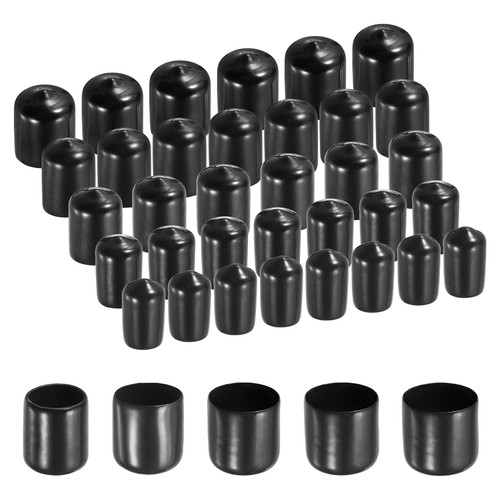 50pcs Round Rubber End Caps Protective Caps 17mm 19mm 21mm 23mm 25mm ...