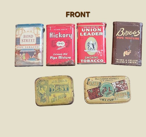 Lot of 6 vintage collectible old tobacco tins All Different | eBay