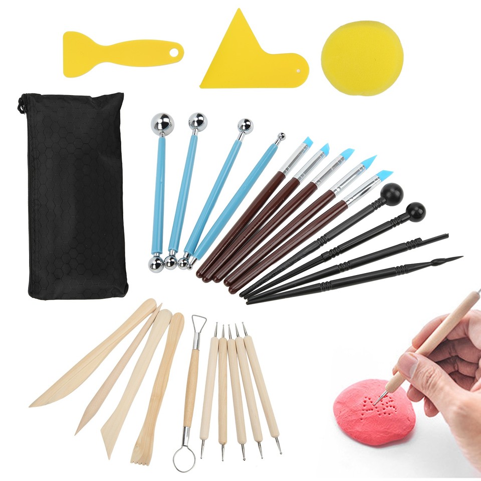 Clay Tools 27 Pcs Crafts Engraving Polymer Clay Tools Multipurpose ...