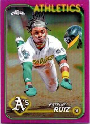 2024 Topps Chrome #241 Esteury Ruiz Pink Refractors | eBay