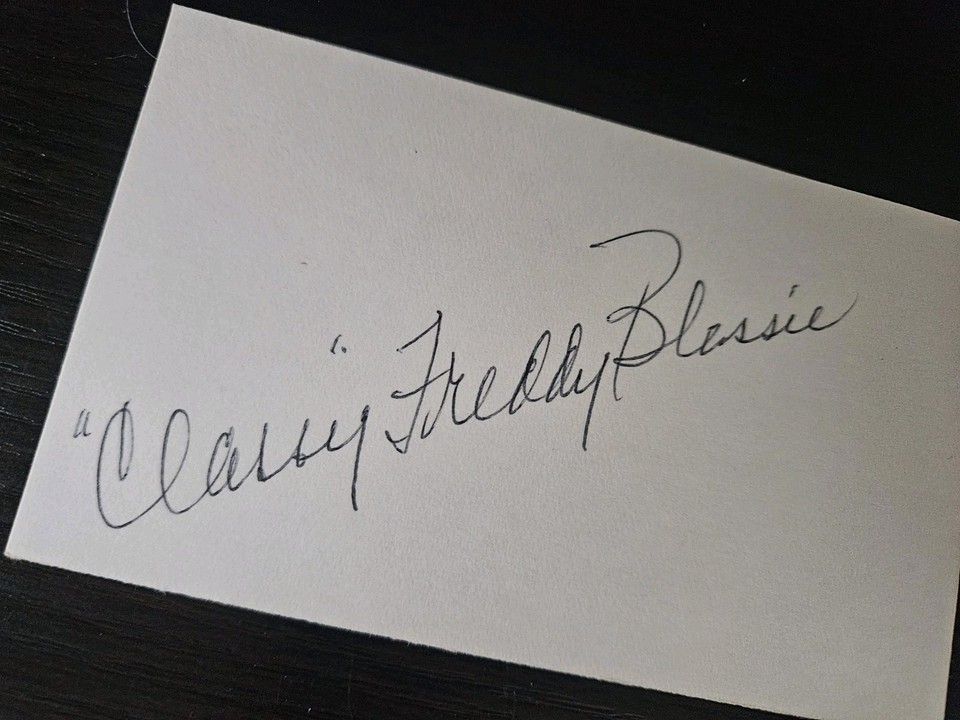 “Classy” Freddie Blassie Autographed 3x5 Index Card - WWE WWF Hall Of ...