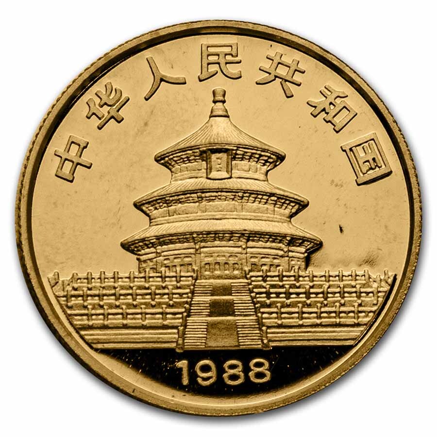 1988 China 5-Coin Gold Panda Proof Set (w/Box & COA) | eBay