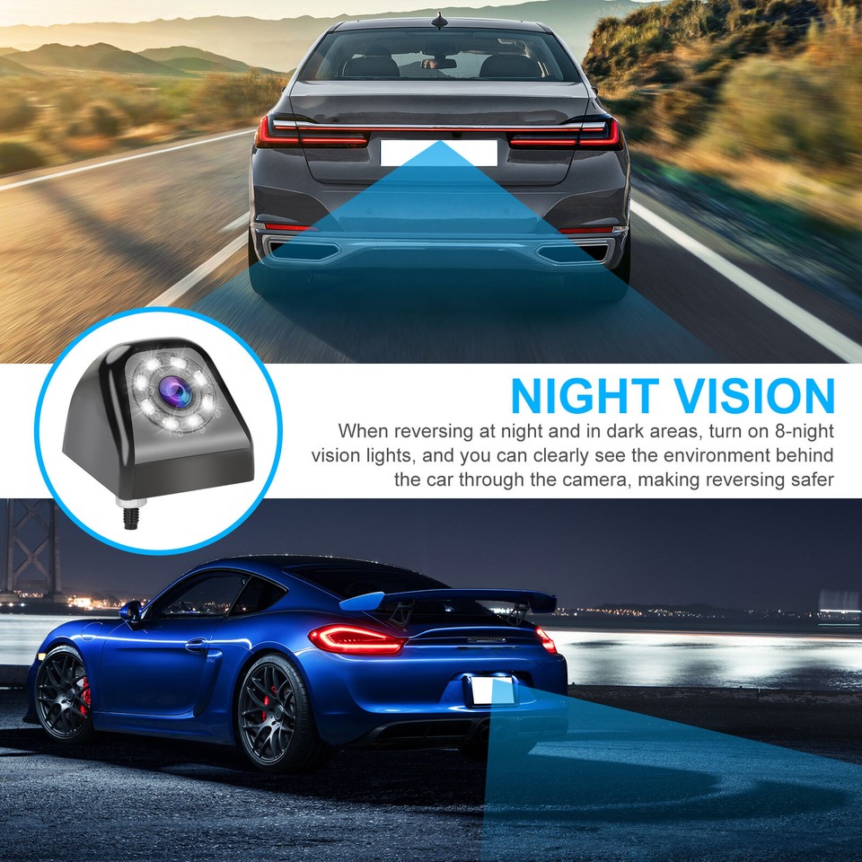 170° Car Rear View Reverse Camera Parking Backup Cam HD Night Vision ...