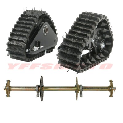 Snow Sand Rear Wheel Track &Axle Kits Assembly for Snowmobile Truck Go ...