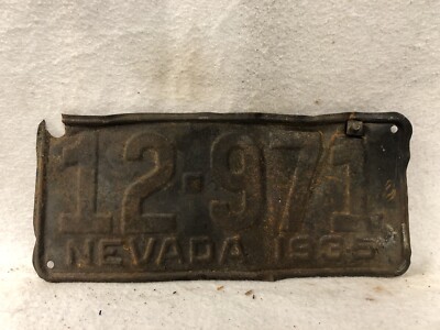 Vintage 1935 Nevada License Plate | eBay