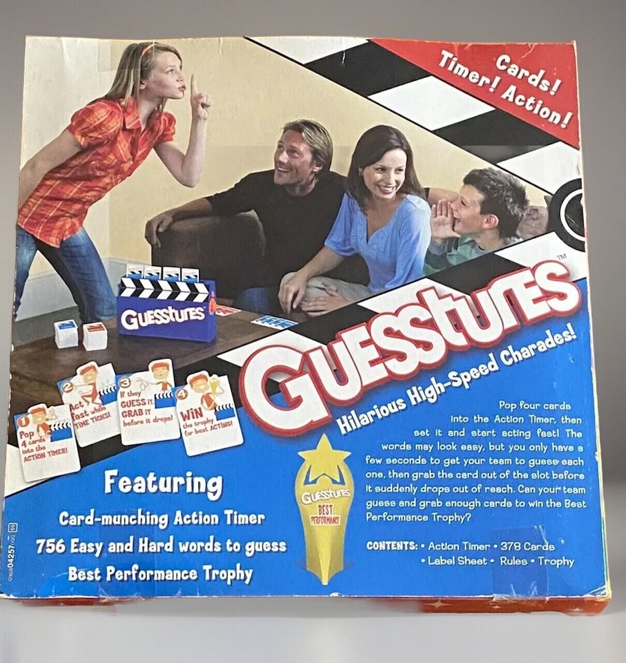 GUESSTURES High Speed Charades Board Game 2008 by Parker Brothers ...