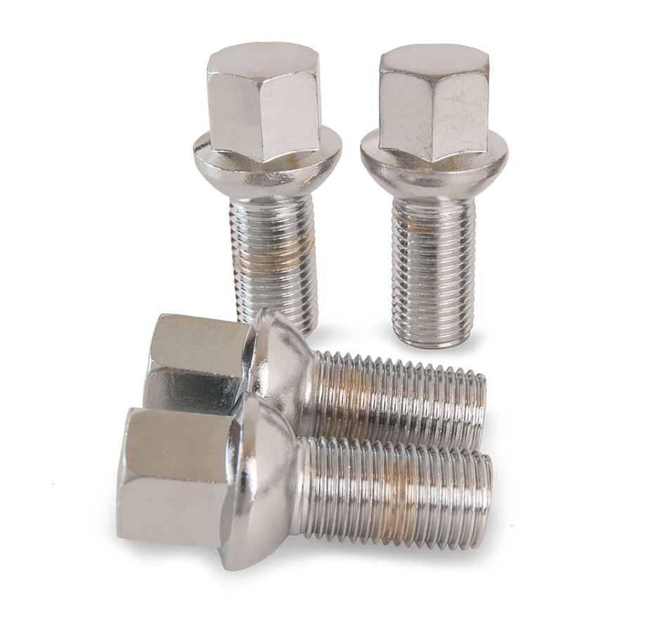 4 x Alloy Wheel Bolts For VW Scirocco - Silver Chrome - Radius Seat ...
