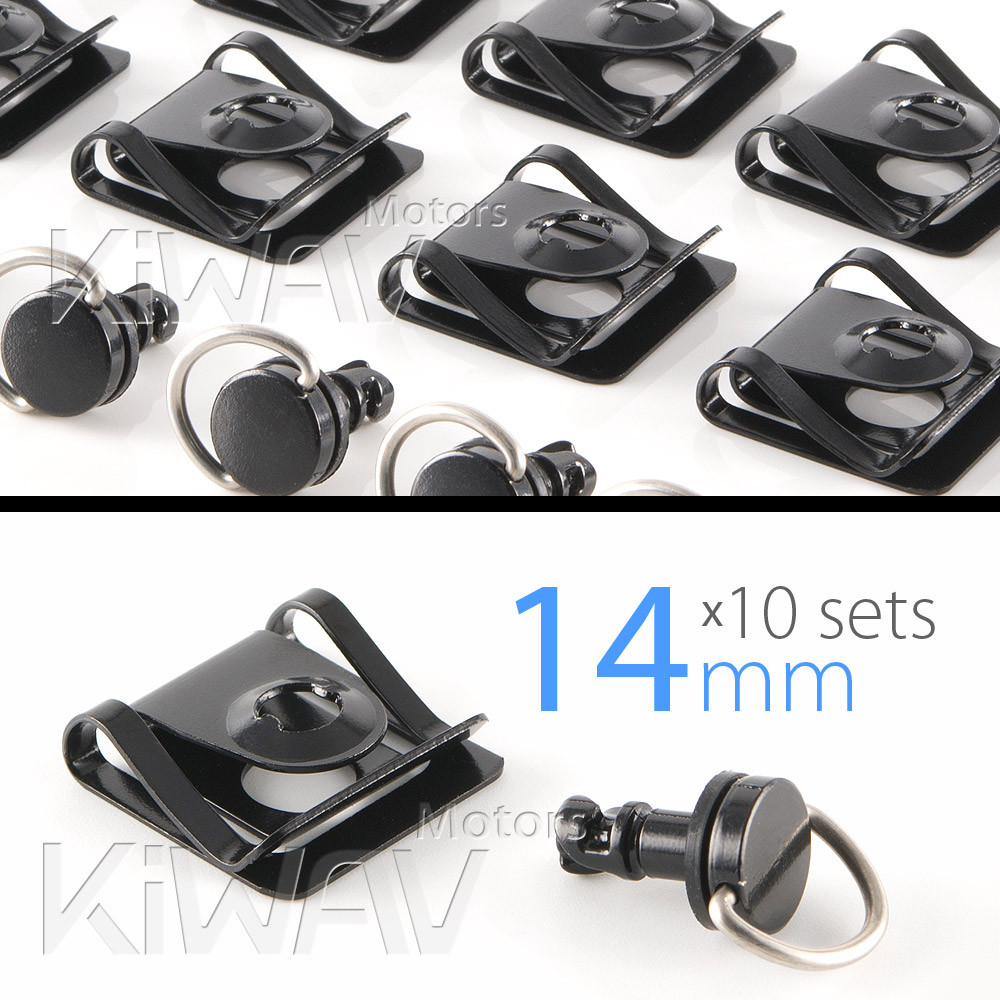 Magazi 1/4 Turn Quick Release Fastener Race Fairing Clip on 14mm 10 Pcs ...