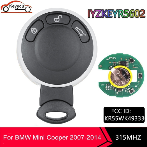 For 2007 2008 2009 2010 2011 2012 2013 2014 Mini Cooper Smart Key FOB 3 ...