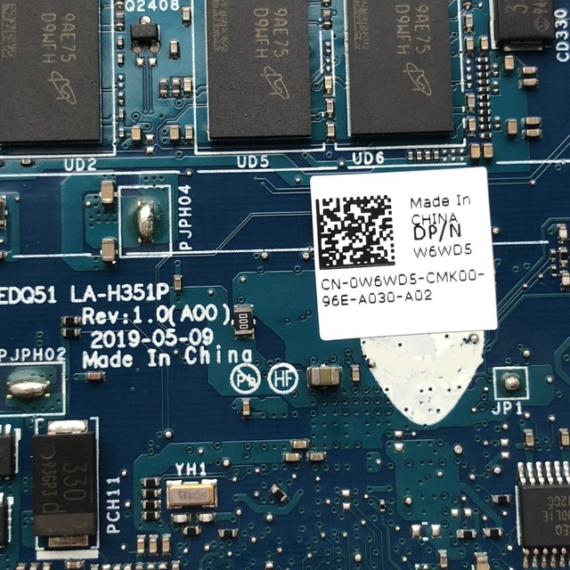 For Dell Alienware M15 M17 R2 Nvidia W i5-9300H CPU CN-0W6WD5 Laptop ...