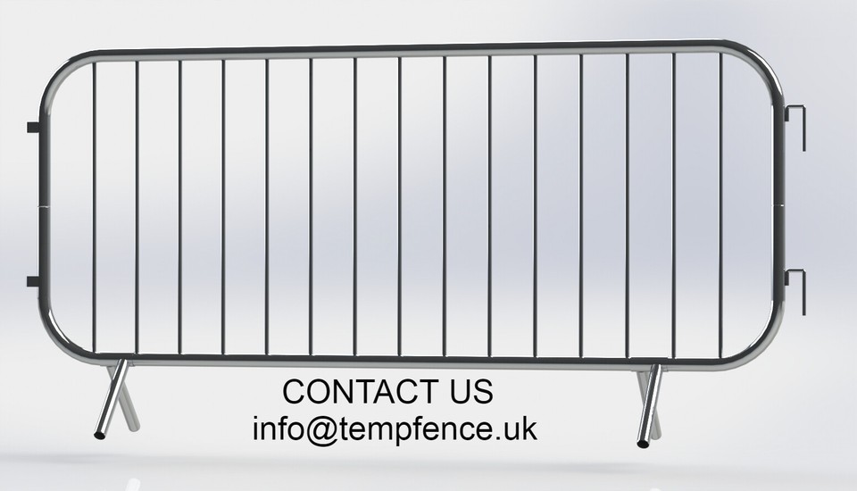 100 x New Heavy Duty Fixed Leg Barriers Galv (Pedestrian Barriers ...