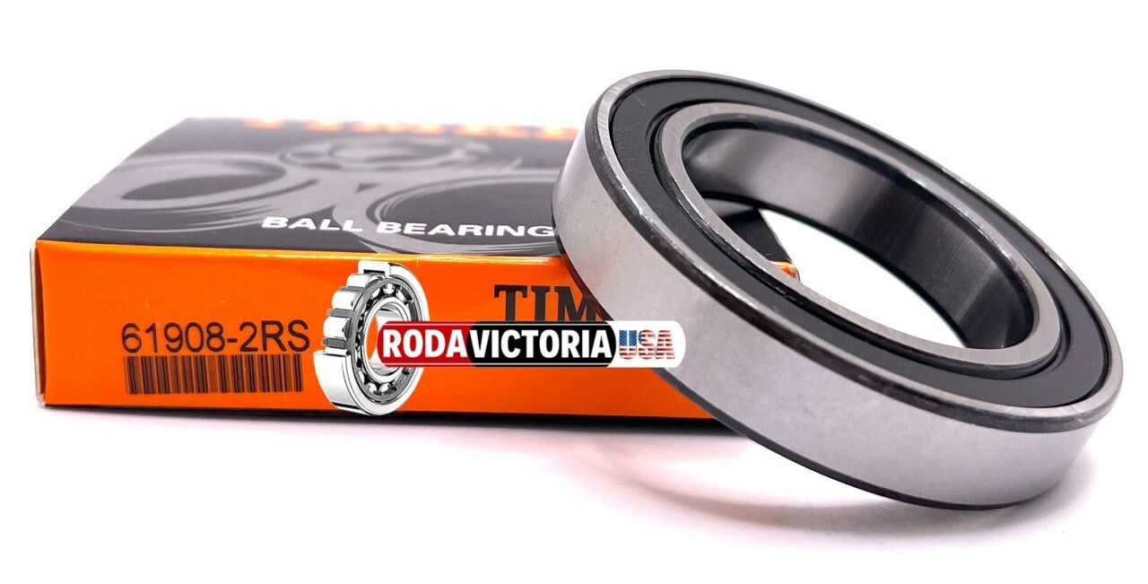 TIMKEN 61908 2RS DEEP GROOVE BALL BEARING, RUBBER SEALED 6908 40x62x12 ...