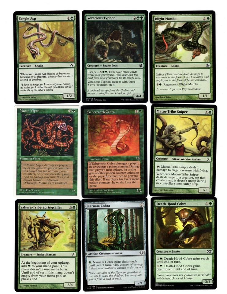 Snake Poison-100 Card EDH/Commander Deck-MTG-Mythic-Rares-RTP-Kaseto-Magic | eBay