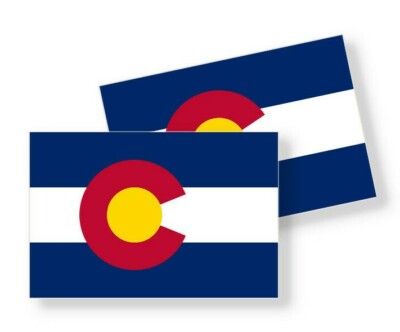 Colorado State Flag - Set of 4 Vinyl Sticker / Adhesive Decals Various ...