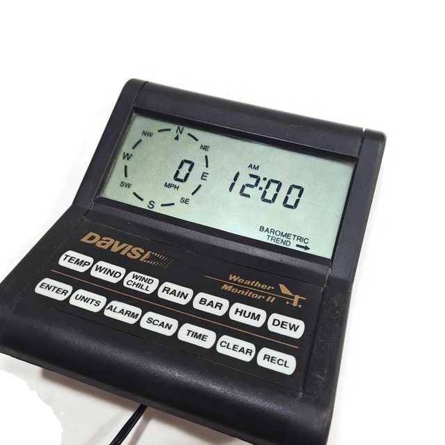 Davis Weather Monitor II Home Station 7440 Display NOS Temp Wind ...