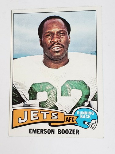 AUTHENTIC 1975 TOPPS FOOTBALL #67 EMERSON BOOZER NEW YORK JETS | eBay