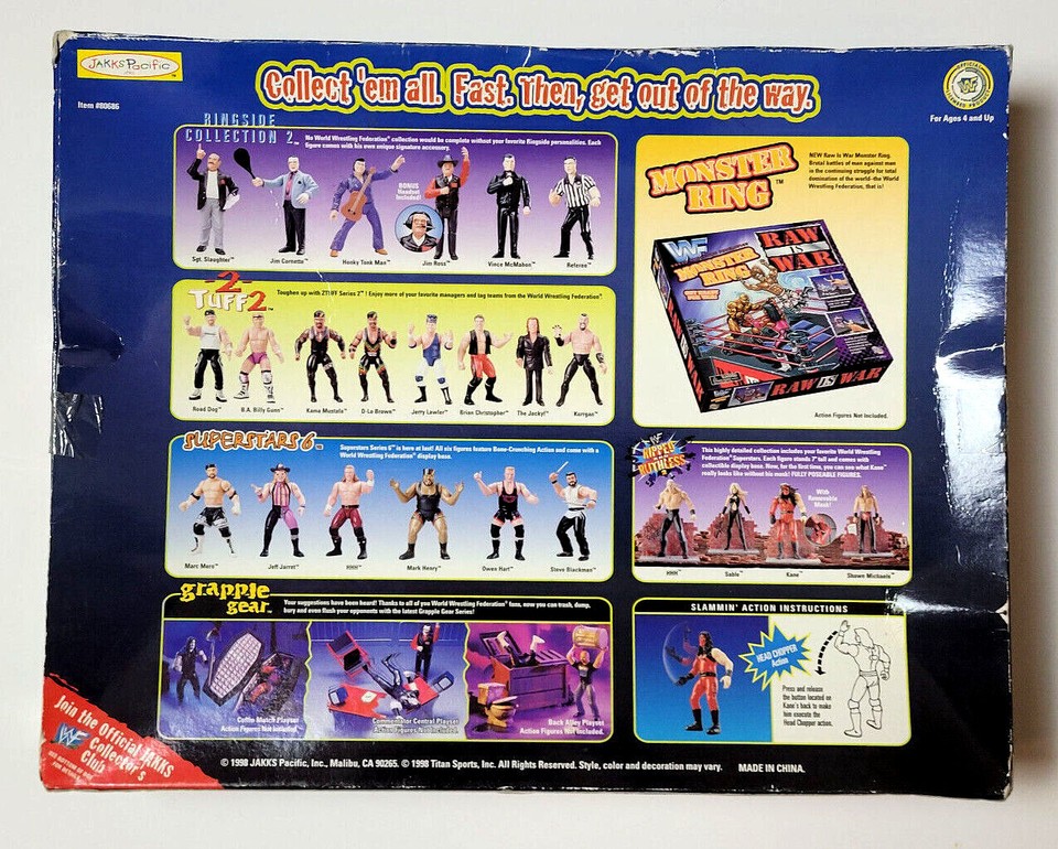 WWF JAKKS BADD BLOOD SET 1998 AUSTIN / UNDERTAKER / PAUL BEARER / KANE ...