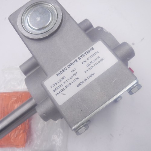 Nidec 90° Right Angle Gear Box Reducer 0522018C Type C200C 10:1 Ratio ...