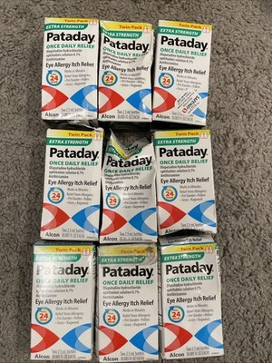 LOT 9 Pataday Extra Strength Allergy Relief Eye Drops 2.5ml, DAMAGED ...