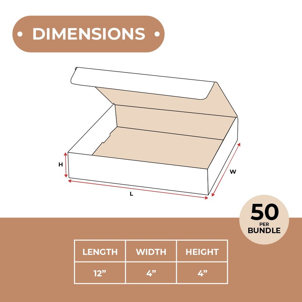 7-19" White Corrugated Shipping/Delux Literature/Easy-Fold Mailer Boxes ...