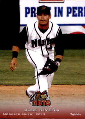 2013 Modesto Nuts Grandstand 25 Jose Rivera Bayamon Puerto Rico PR ...