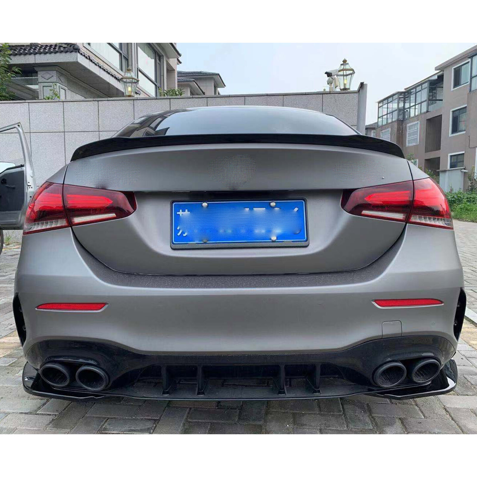 Glossy Rear Bumper Side Corner Aprons Spats For Benz A-Class W177 A35 ...