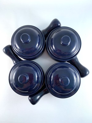 Midnight Blue Ceramic Crocks/Bowls w/Lid - Made in Japan - Country ...