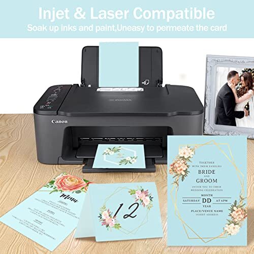 24 Sheets Light Blue Cardstock 8.5 x 11 Pastel Paper 80lb Card Stock ...
