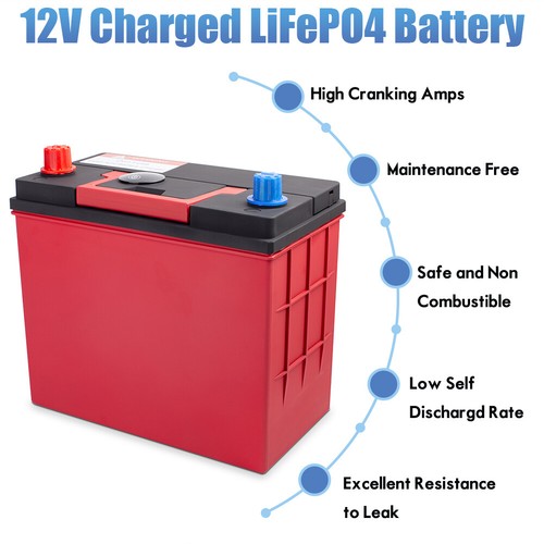 46B24R 40Ah 850CCA Lithium Iron Phosphate Battery LiFePO4 for Yuasa HJ ...