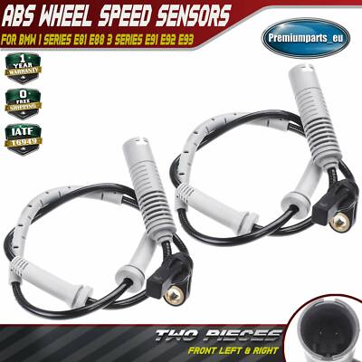 2X ABS WHEEL SENSORS FRONT FOR BMW 1 SERIES E81 E88 3 SERIES E92 E93 ...