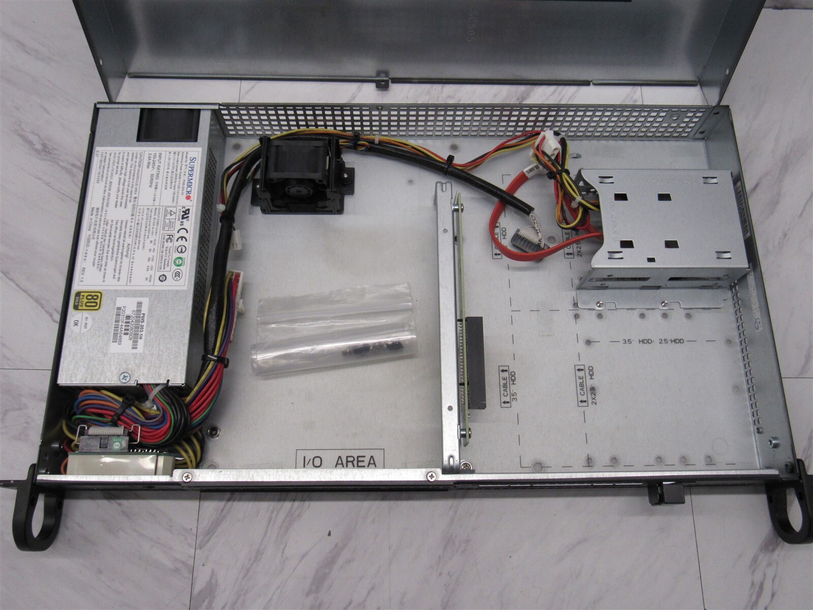 Supermicro SuperChassis 1U 505-2 Sever Chassis w/ Power Supply Fan ...