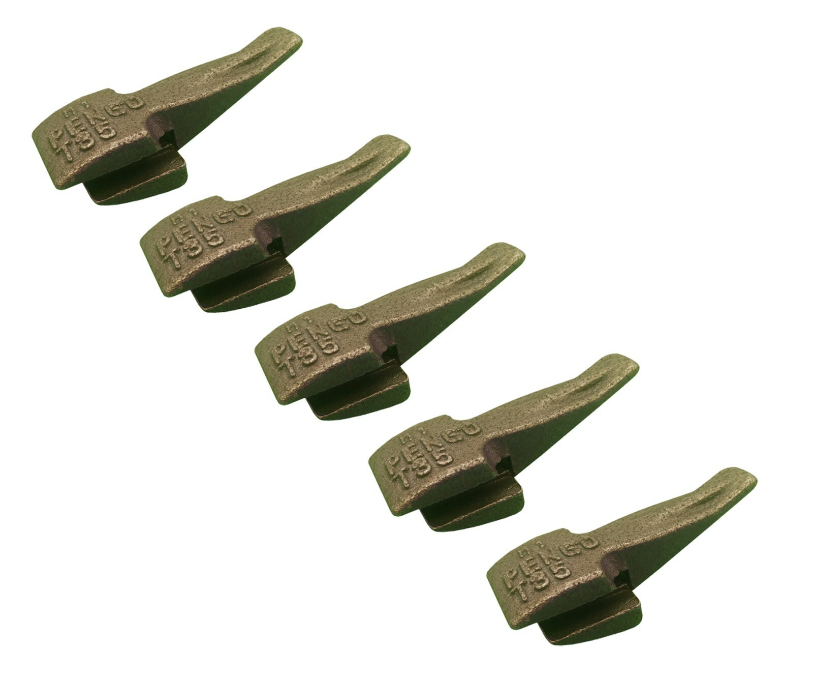 5 Weld-On T-35 Angled Auger Tooth Holders fits many CS, Aggressor ...
