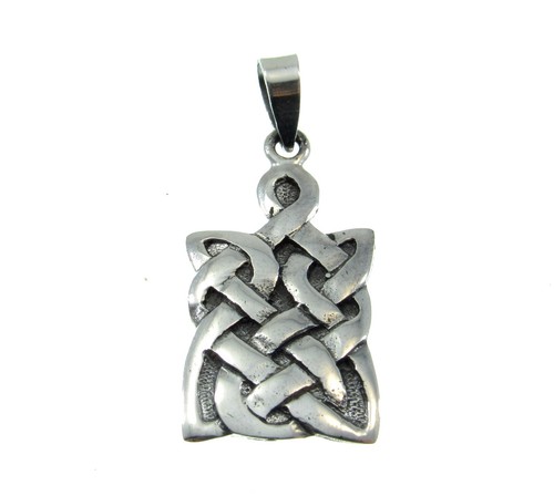 Handcrafted Solid 925 Sterling Silver Celtic Rectangle Shield Knot ...