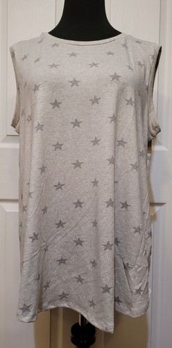 LuLaRoe Cocoa Sleeveless Tank Top Americana Collection Size XL Gray w ...