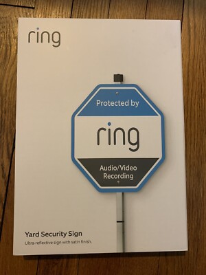 NEW 🔥 Official Licensed Ring Doorbell Security Yard Sign Audio/Video ...